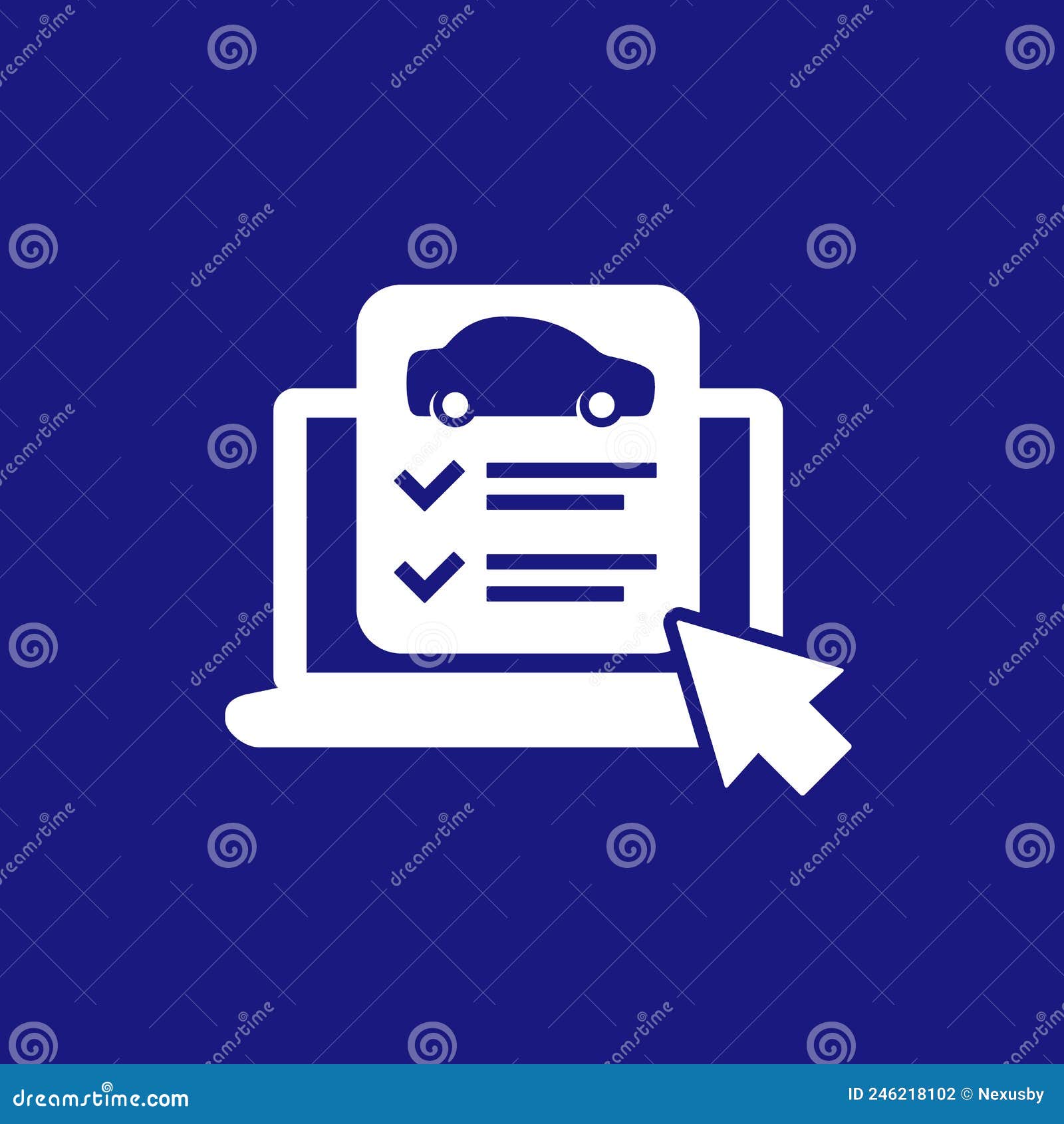 Car History Report, Online Check Icon for Web Stock Vector ...