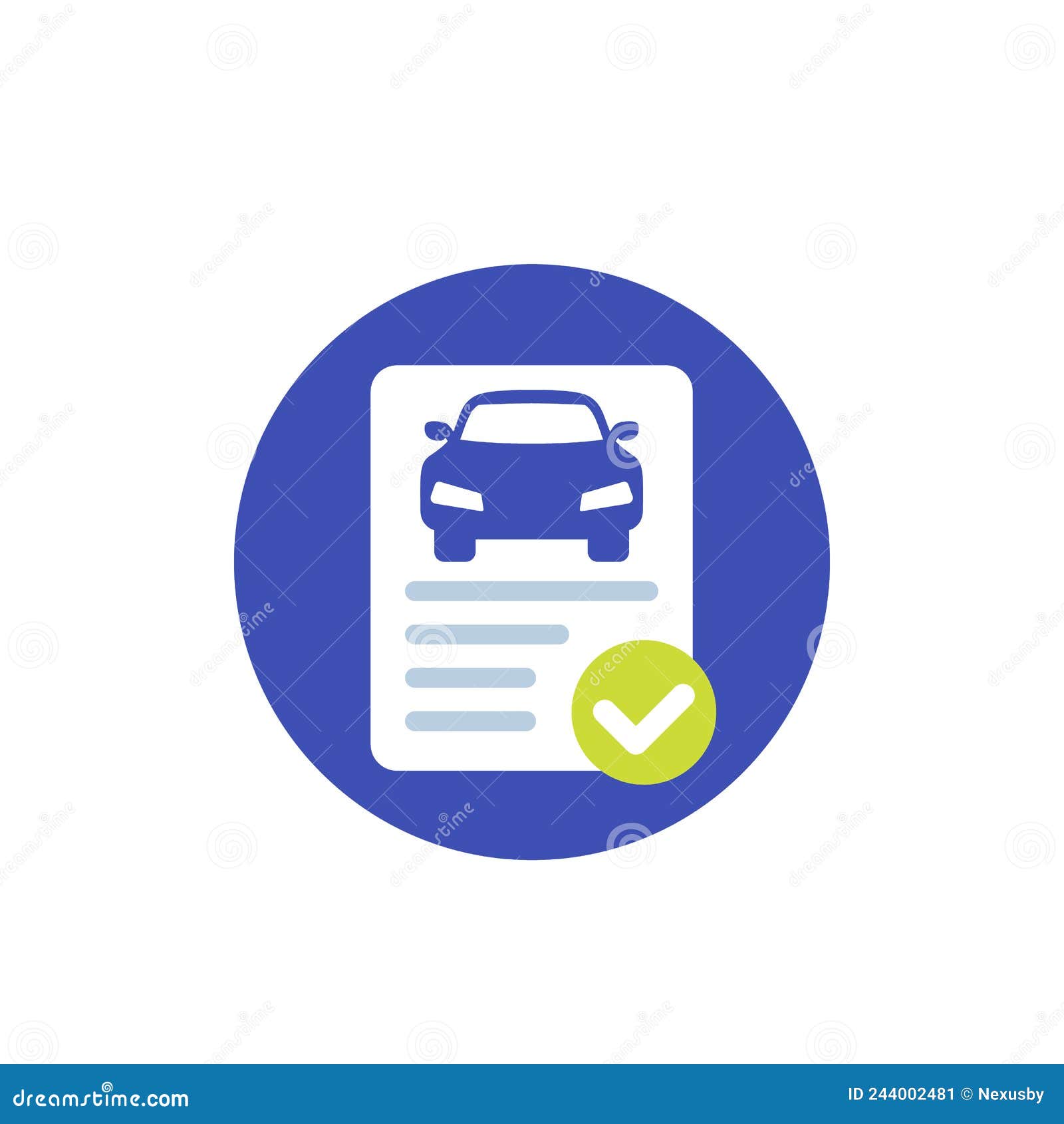 Car History Report On White Background. Online Check Symbol. Car ...