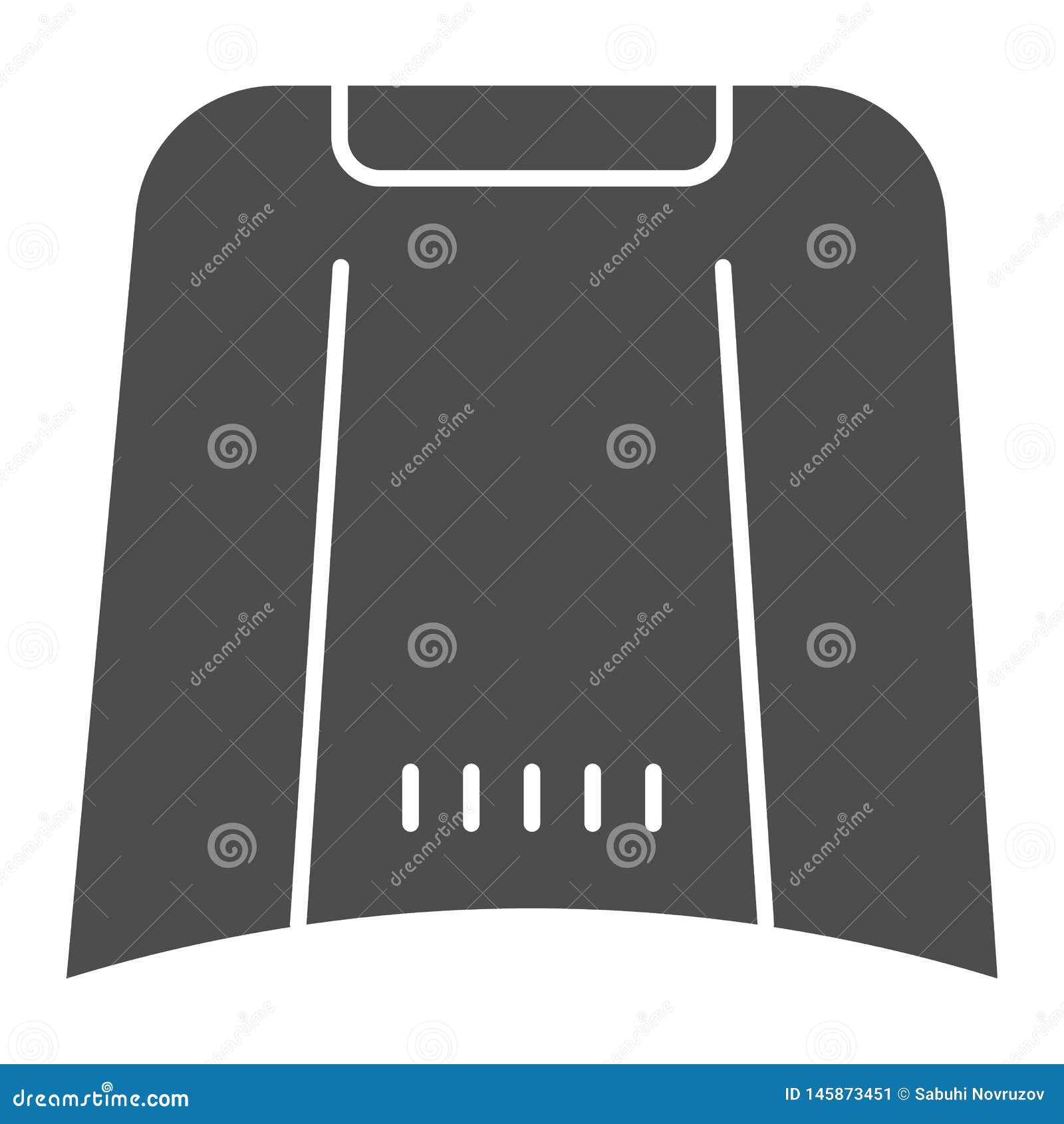Car Hood Solid Icon. Automobile Bonnet Vector Illustration Isolated on ...