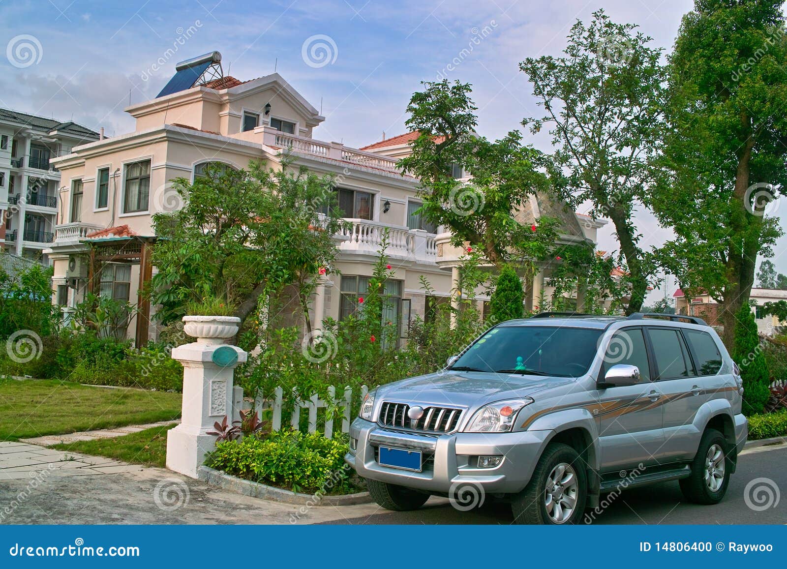 Car and house stock photo. Image of exterior, construction - 14806400