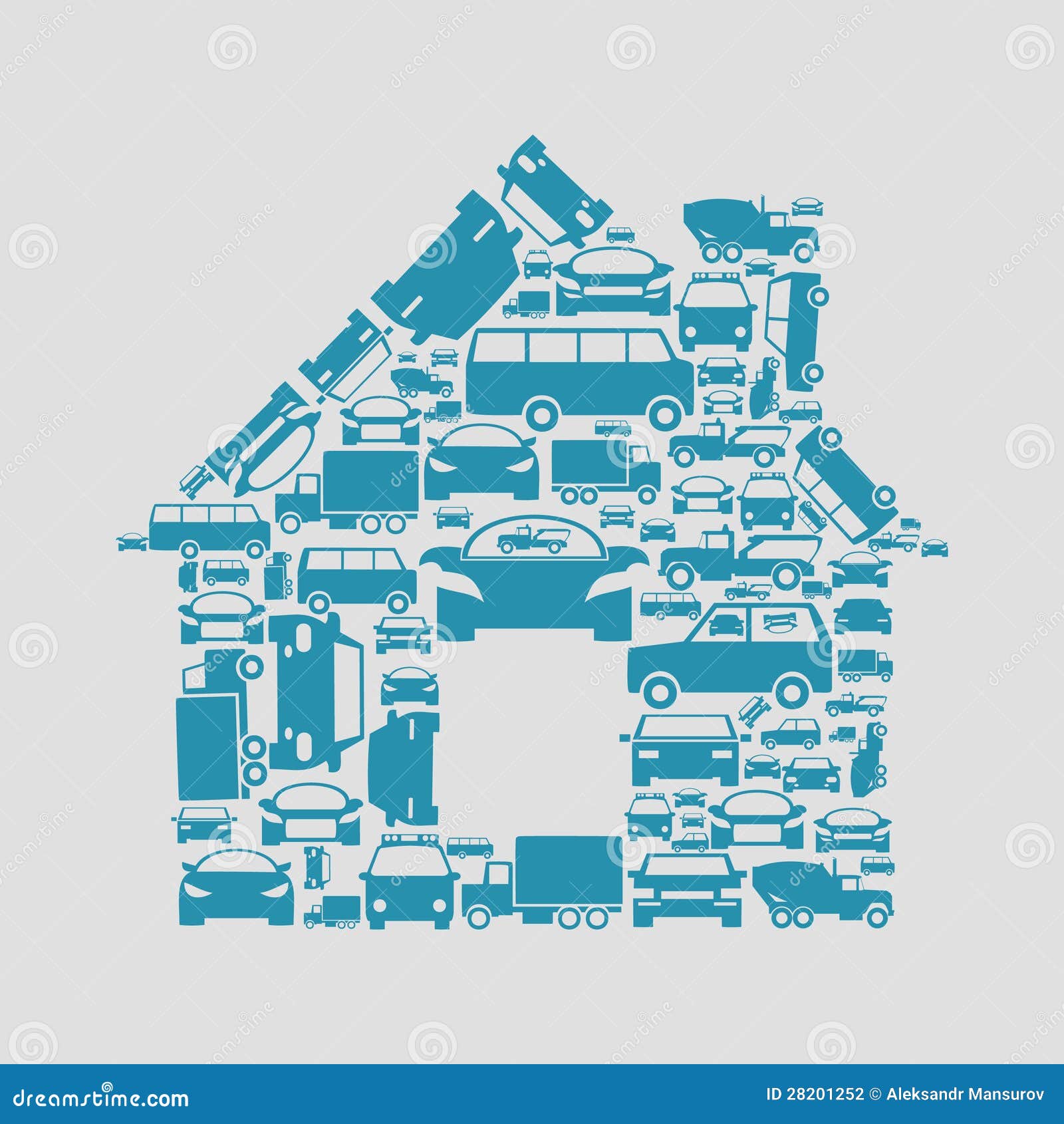 Car the house stock vector. Illustration of graphic, sedan - 28201252