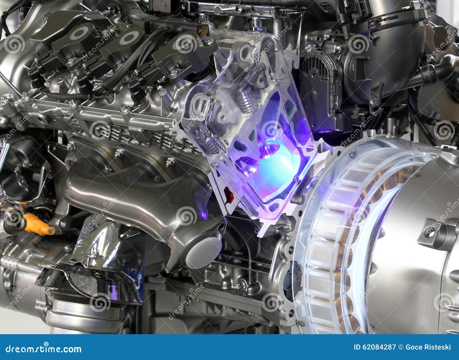 Car hybrid engine stock image. Image of machinery, iron - 62084287