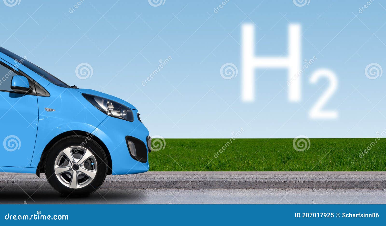 Car with hydrogen symbol stock image. Image of renewable - 207017925
