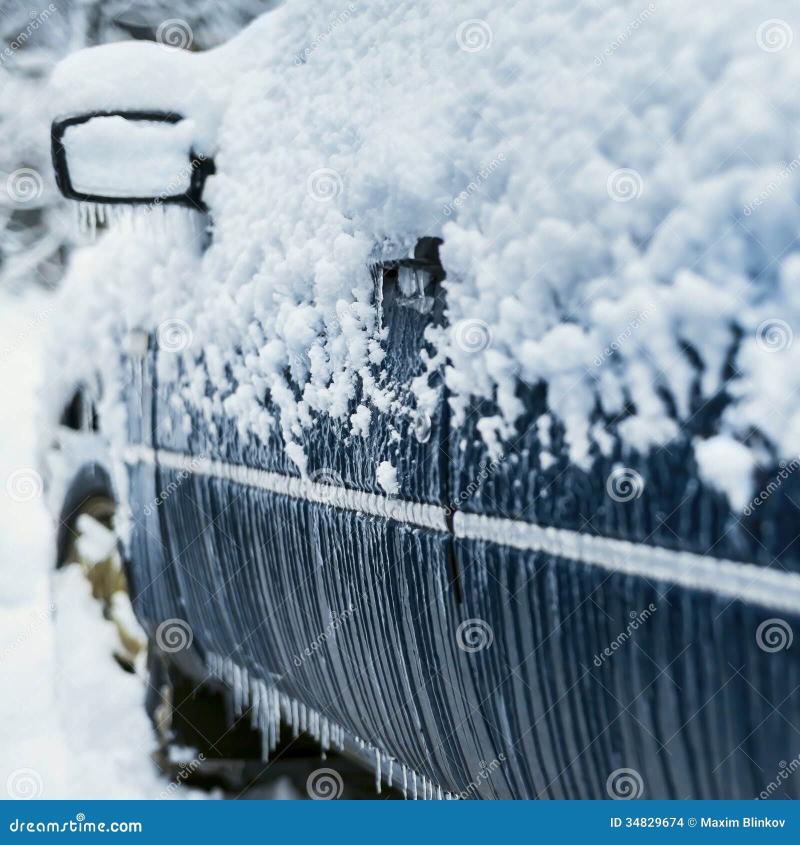 Car during icing stock photo. Image of mirror, stuck - 34829674