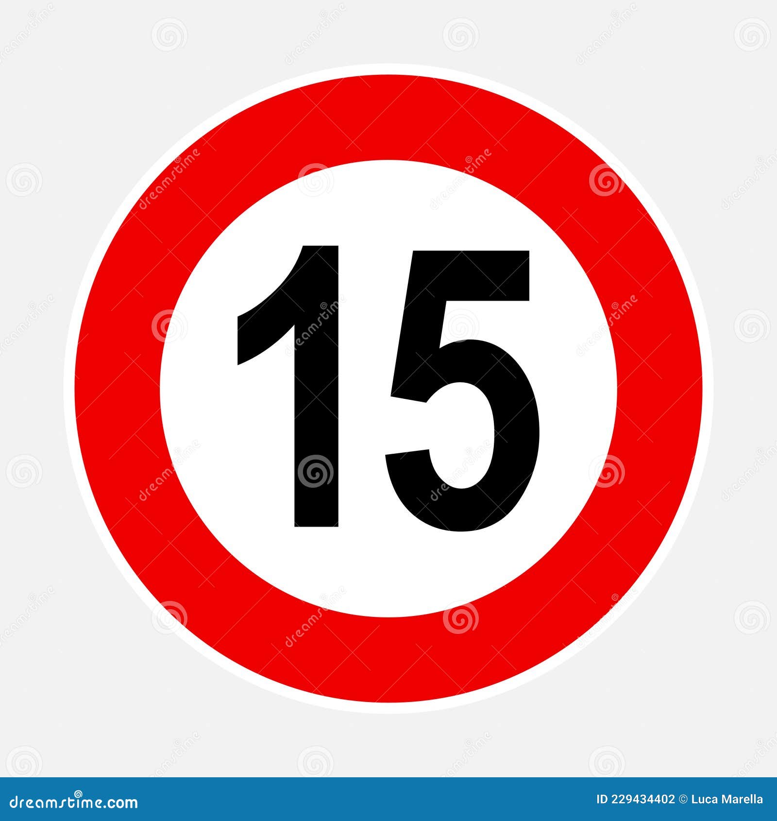 15 max speed road sign stock vector. Illustration of measurement ...