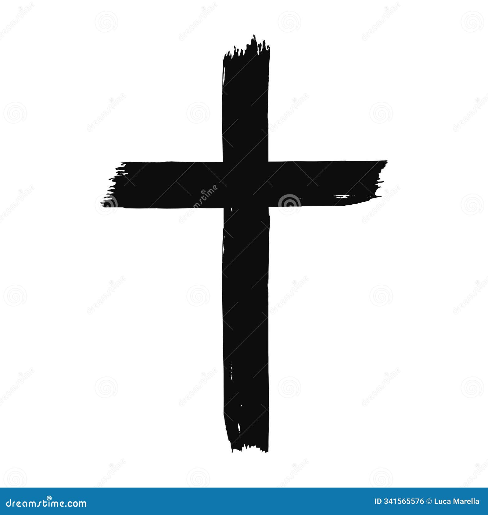 Vector Icon Illustration of Grungy Cross Symbol Isolated Stock Vector ...
