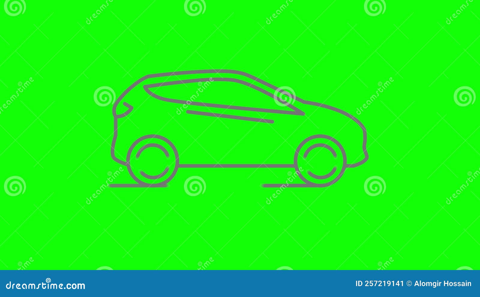 Car Icon Animation. Vehicle Loop Animation with Alpha Channel, Green ...