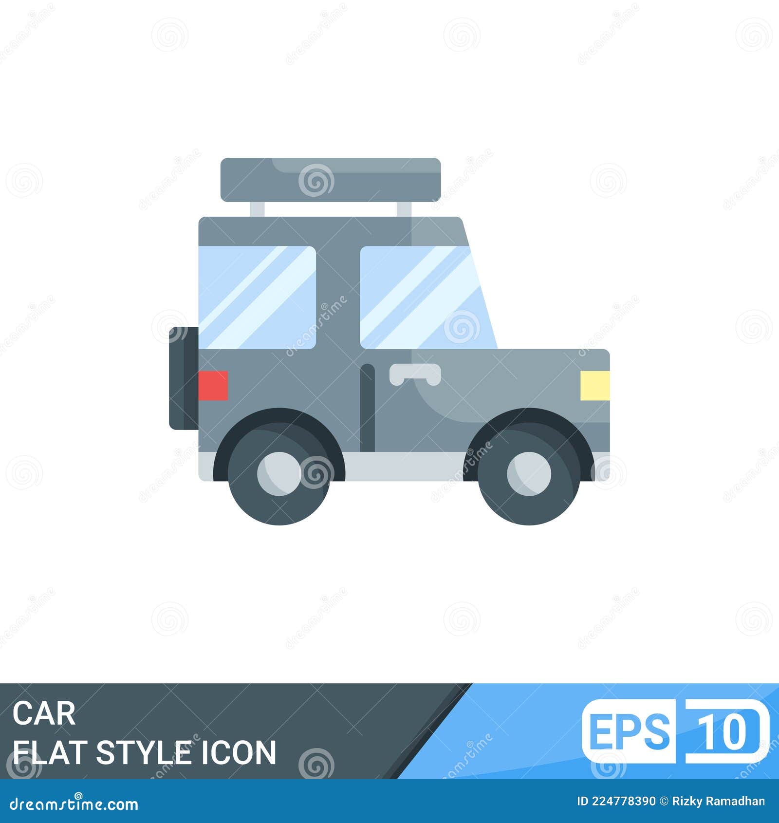 Car Icon Flat Style Illustration for Website Stock Vector ...