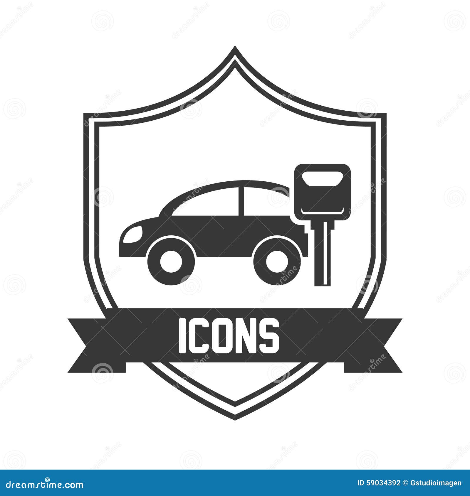 Car icon pictogram stock vector. Illustration of auto - 59034392
