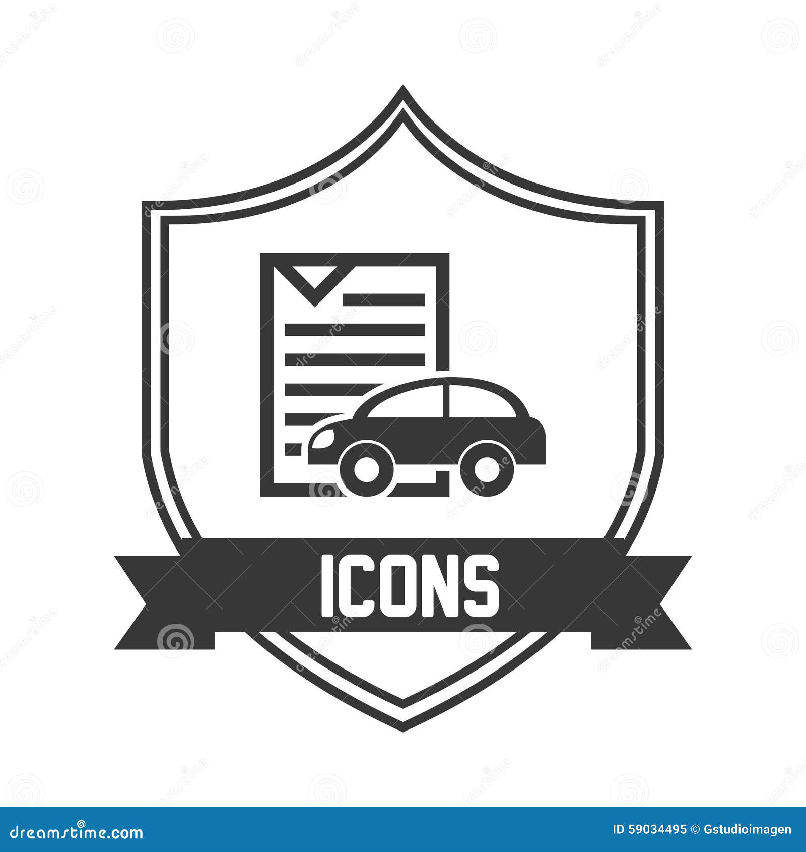 Car icon pictogram stock vector. Illustration of element - 59034495
