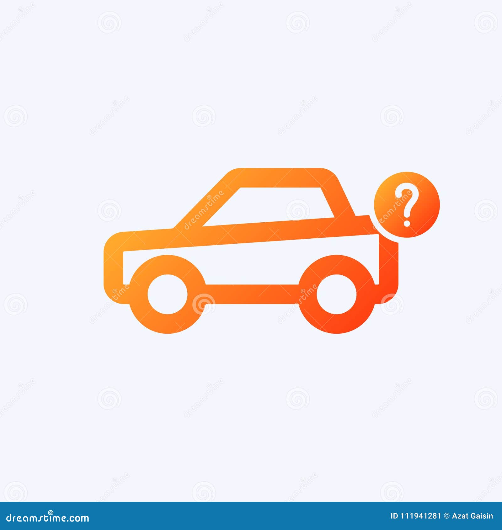 Car Icon with Question Mark. Car Icon and Help, How To, Info, Query ...