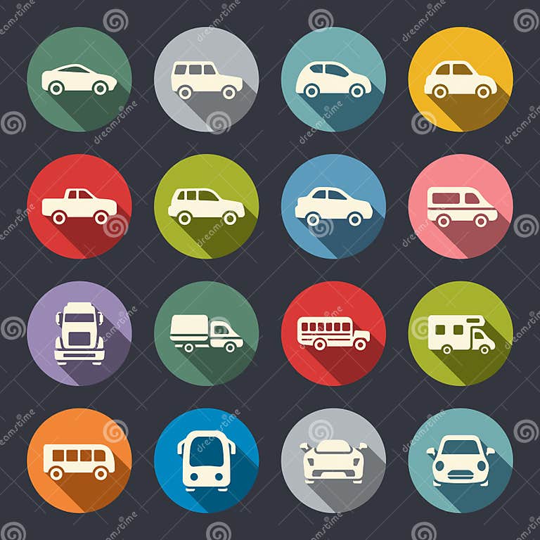 Car icon set stock vector. Illustration of automobile - 37357628