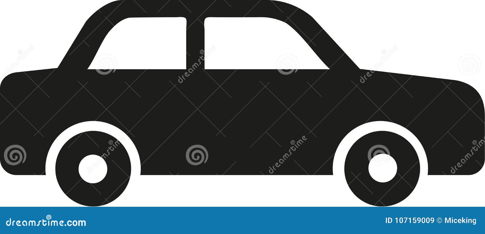 Car icon side view stock vector. Illustration of automotive - 107159009