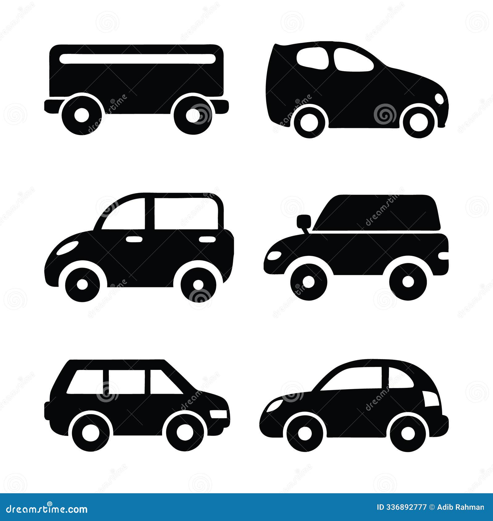 Car icon side view set stock illustration. Illustration of model ...