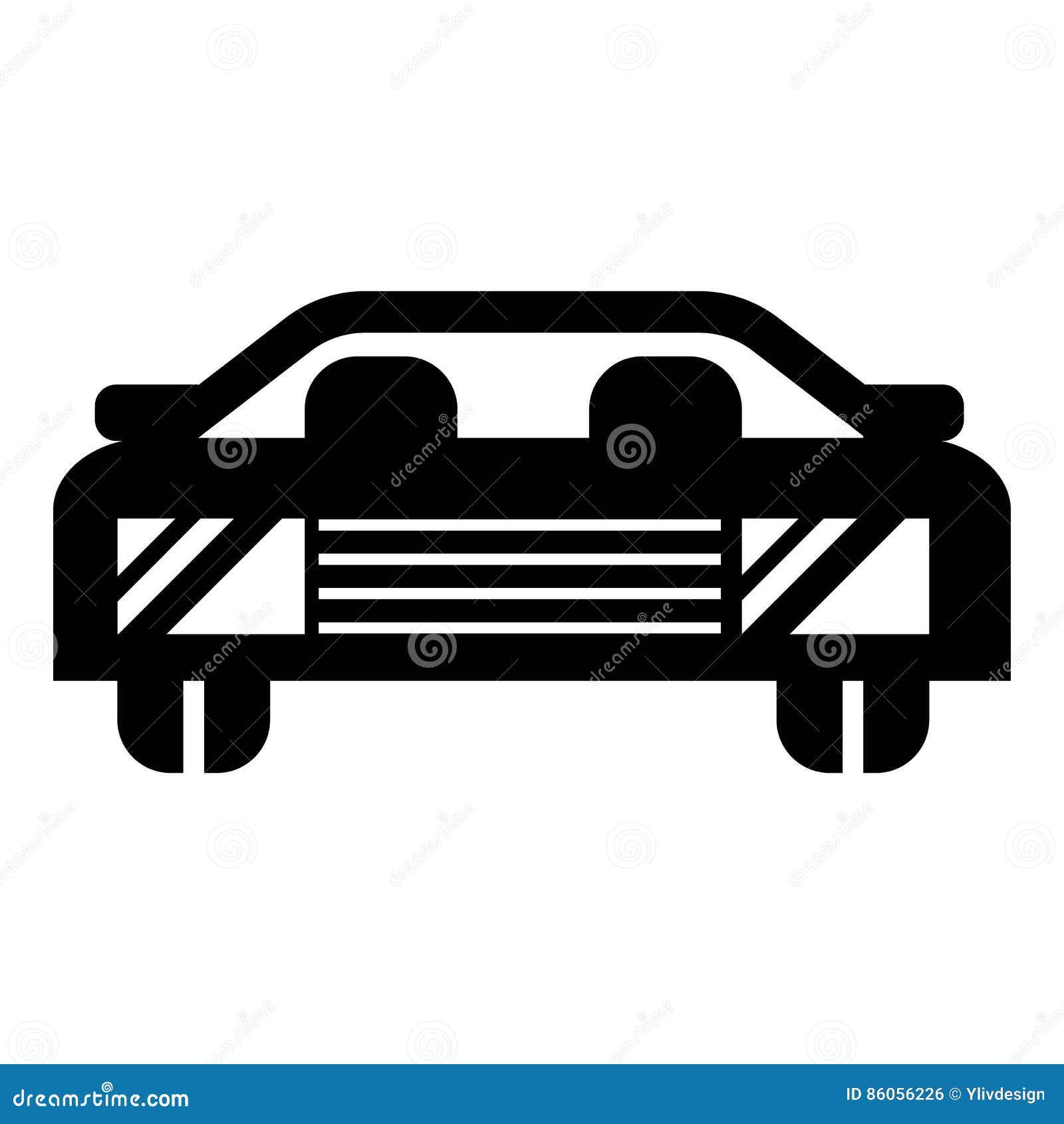 Car icon , simple style stock vector. Illustration of black - 86056226