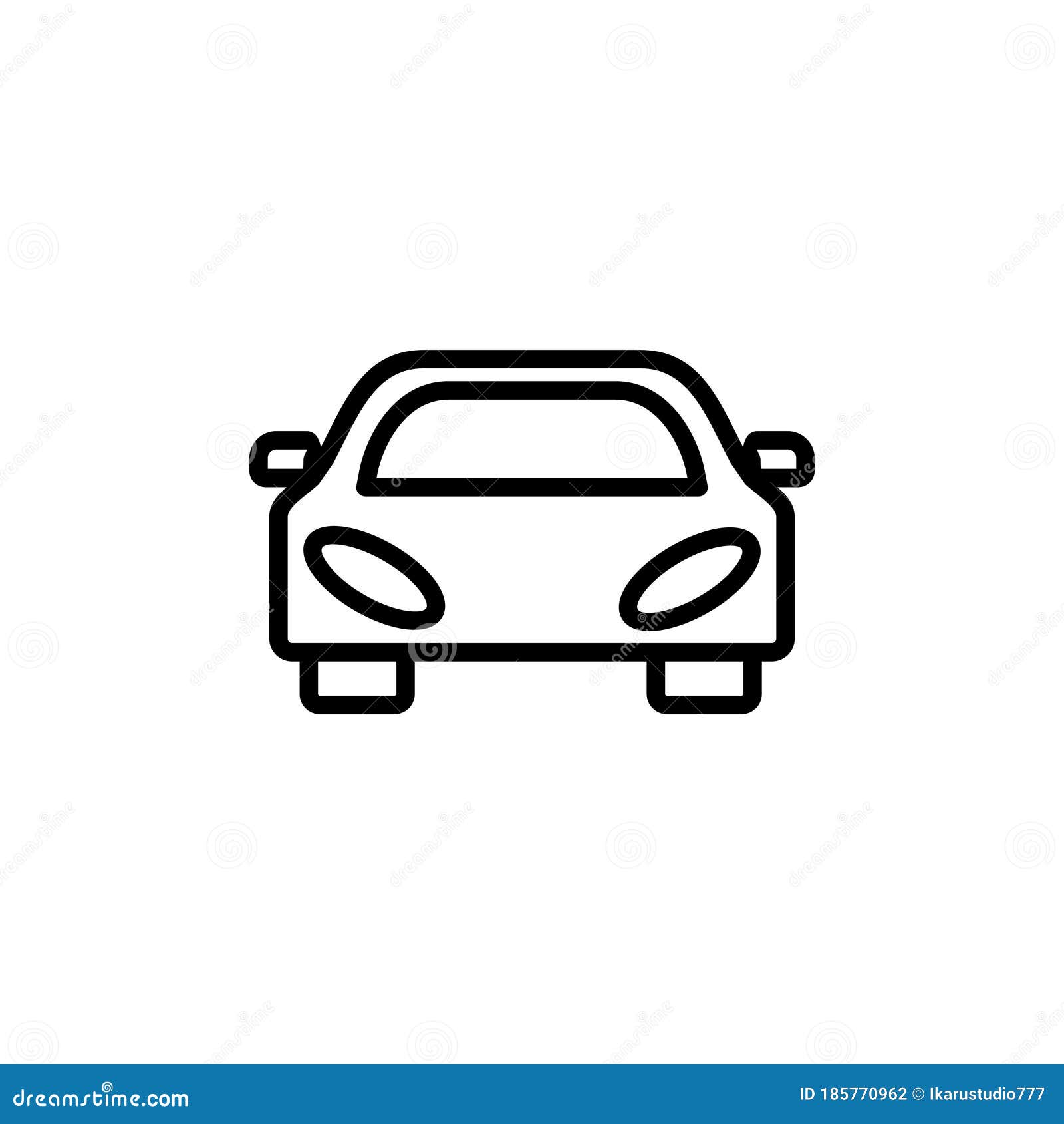 Car Icon in Simple Style Isolated on White Background. Car Icon Vector ...