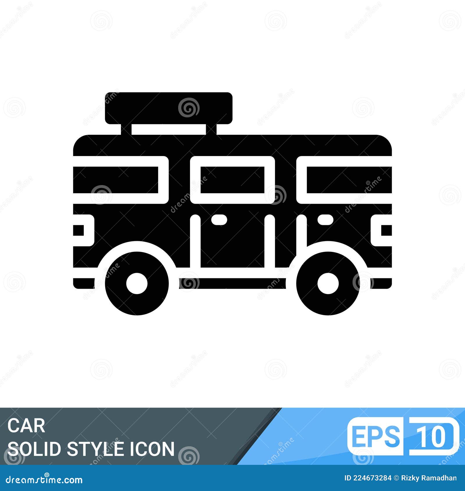 Car Icon Solid Style Illustration for Website Stock Vector ...