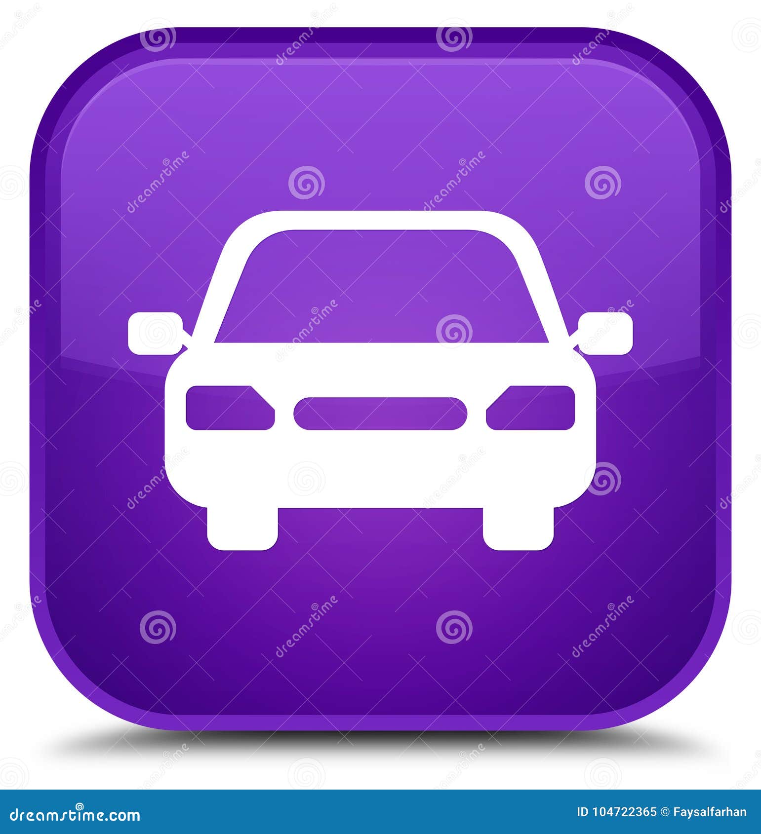 Car Icon Special Purple Square Button Stock Illustration - Illustration ...
