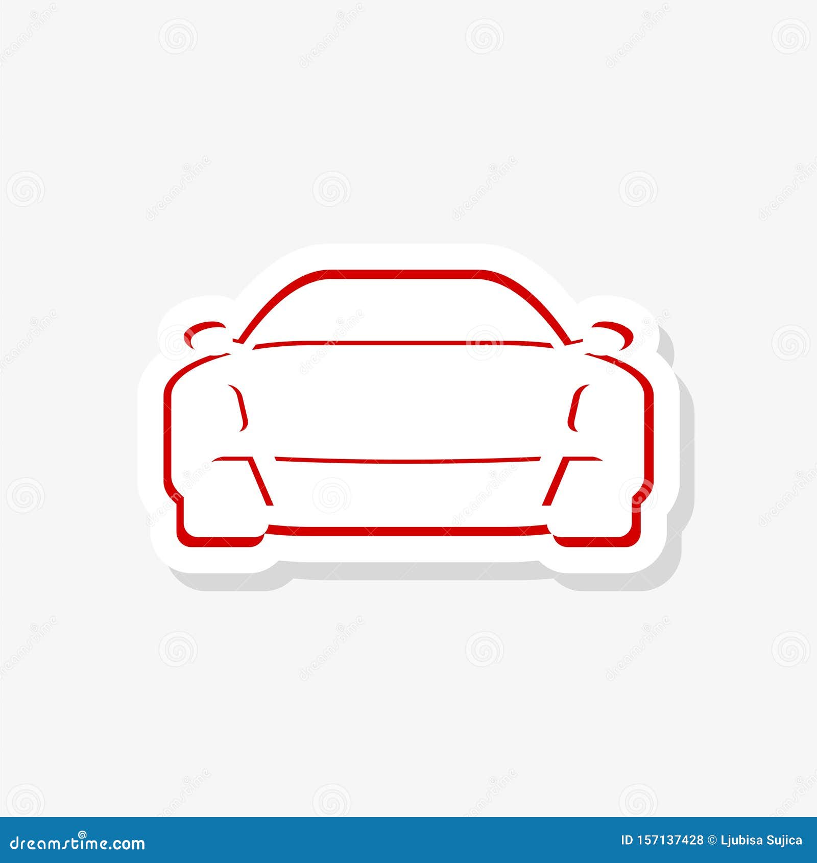 Car Icon, Car Sticker, Car Icon Object Stock Illustration ...