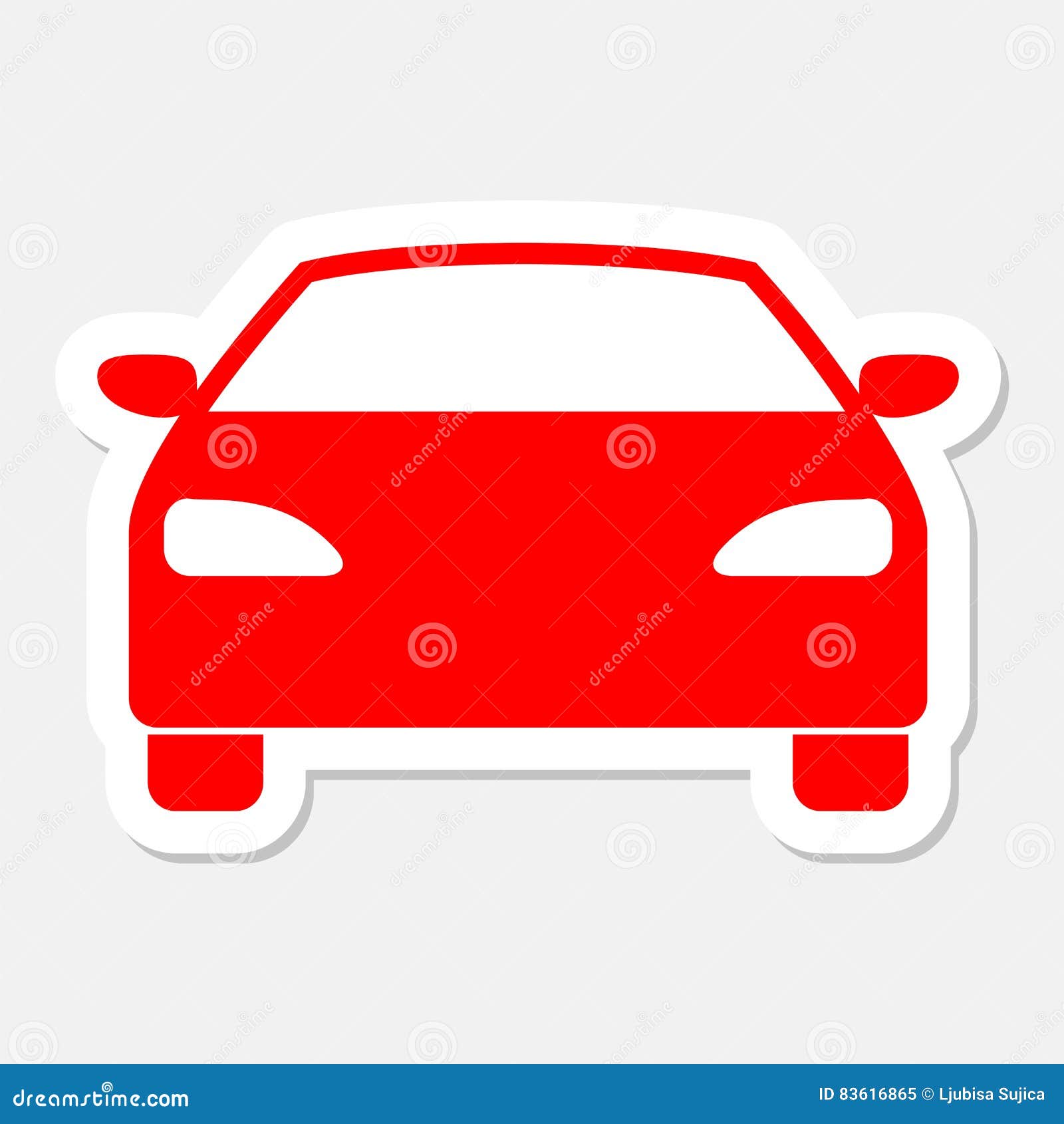 Car icon sticker stock vector. Illustration of movement - 83616865