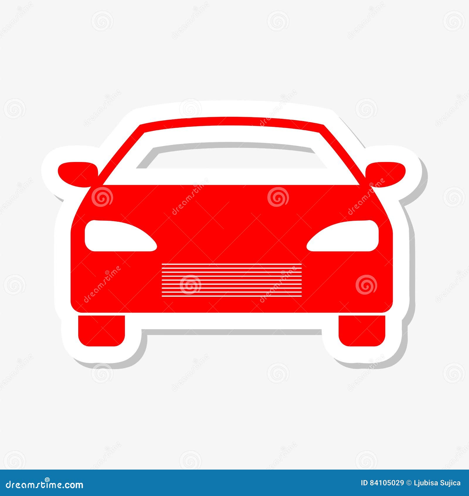 Car icon sticker stock vector. Illustration of circle - 84105029