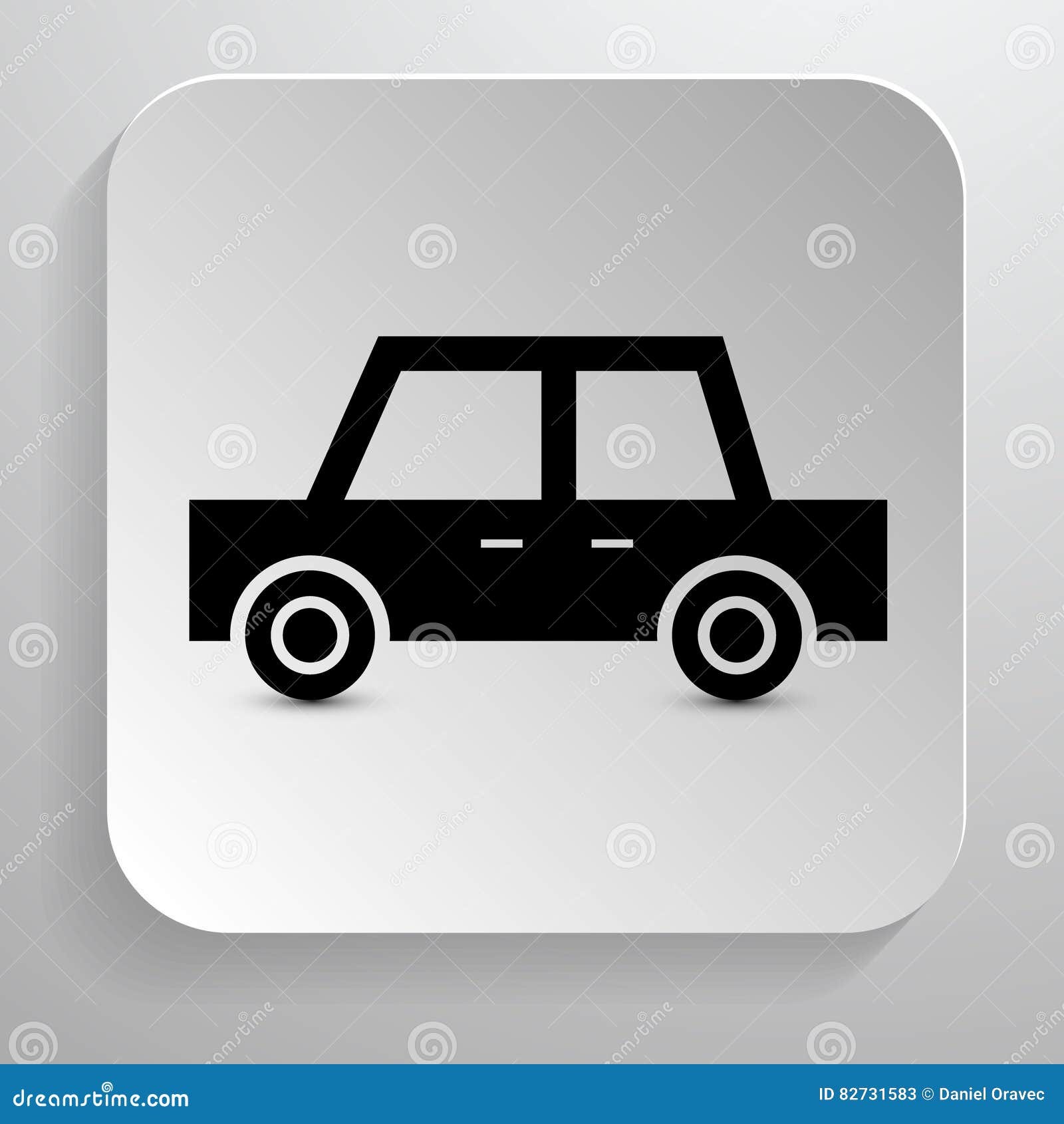 Car Icon. Vector Black Automobile Symbol Stock Illustration ...