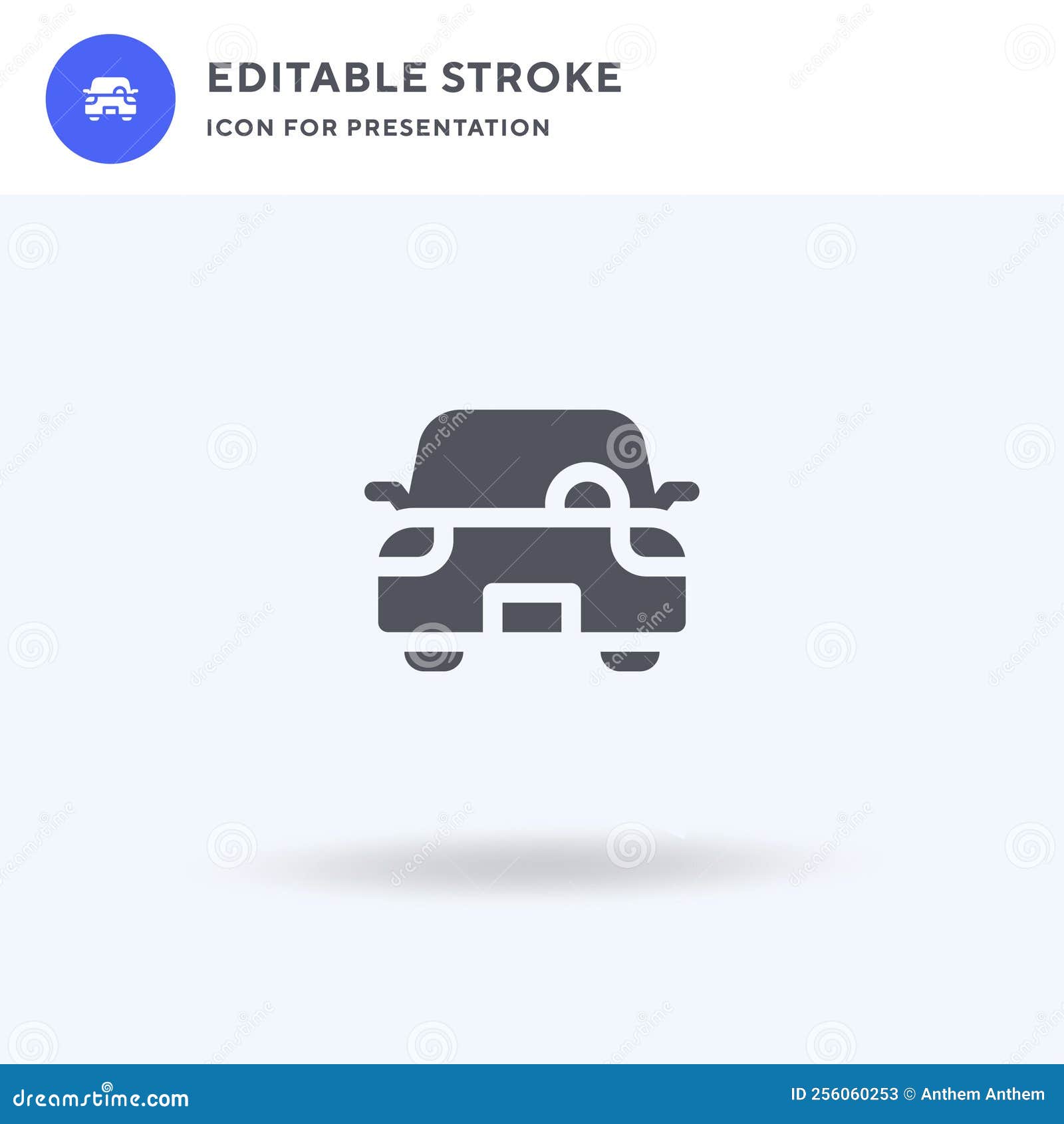 Car Icon Vector, Filled Flat Sign, Solid Pictogram Isolated on White ...