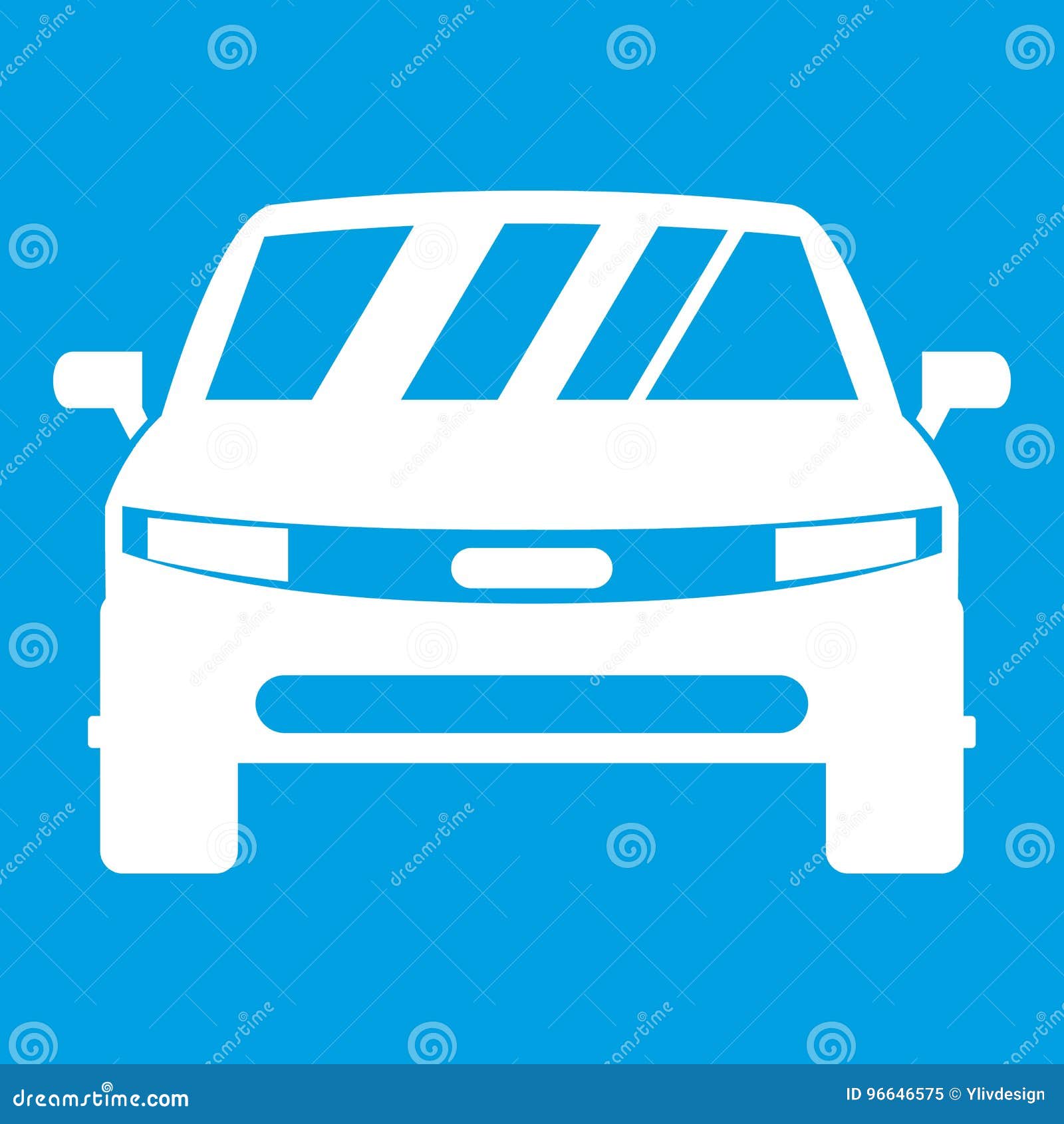 Car icon white stock vector. Illustration of modern, metal - 96646575