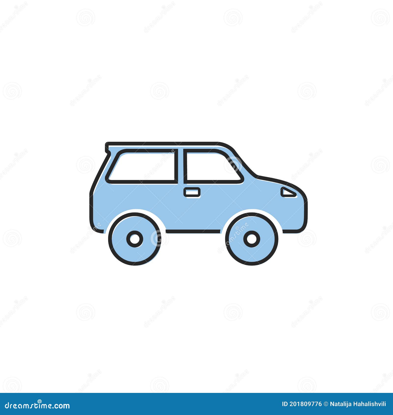 Car Icon on White. Vector Illustration Modern Flat Style Stock Vector ...