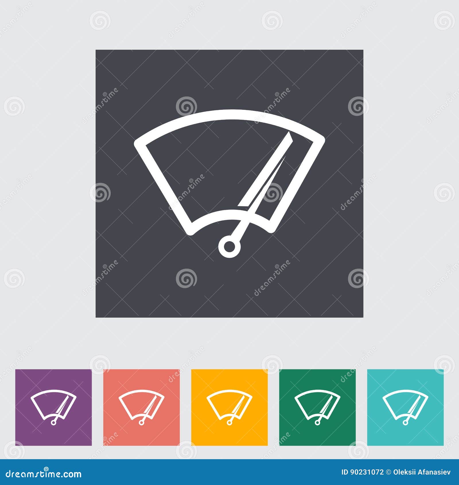 Car icon wiper. stock vector. Illustration of painting - 90231072