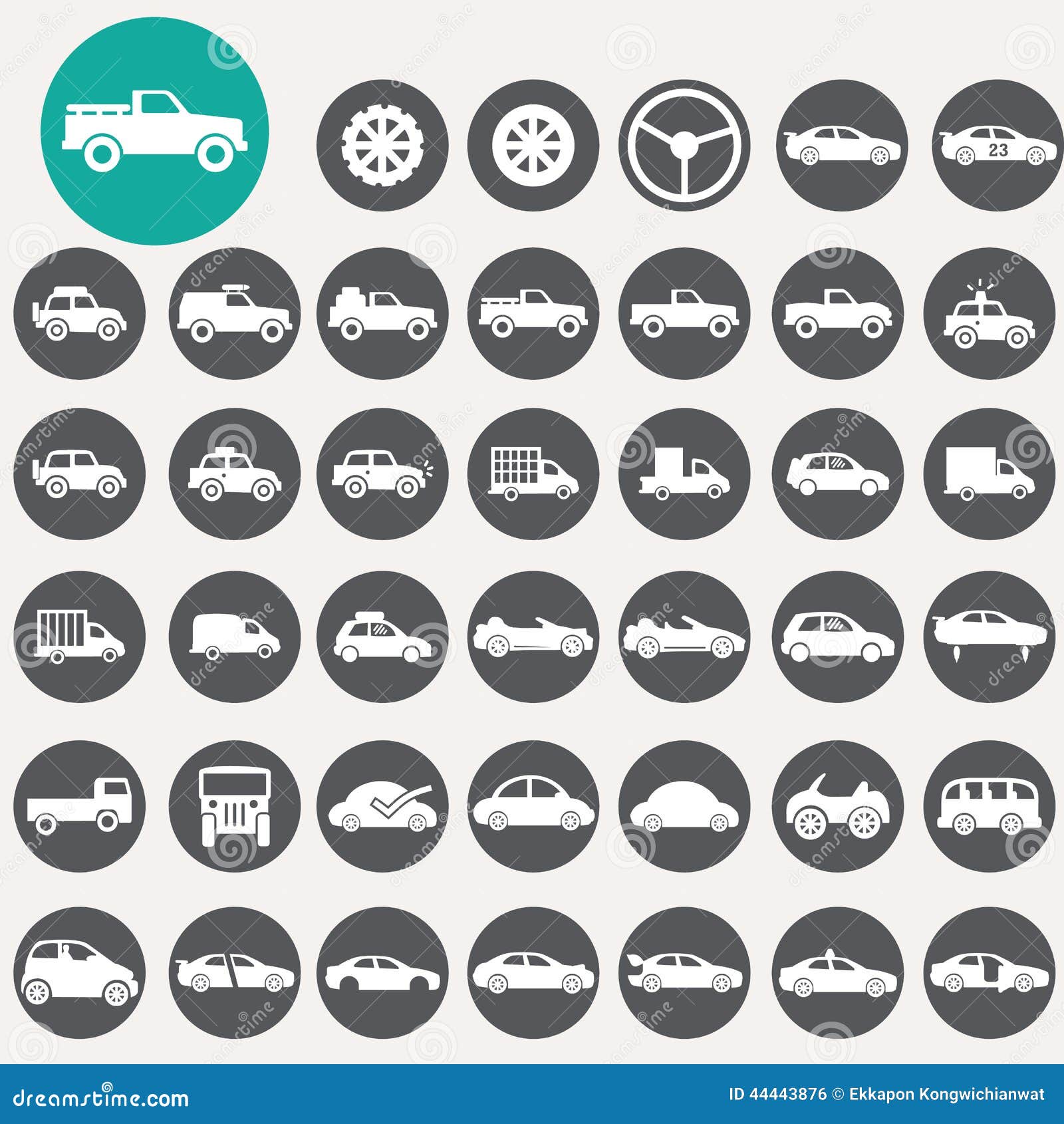 Car icons set. stock illustration. Illustration of design - 44443876