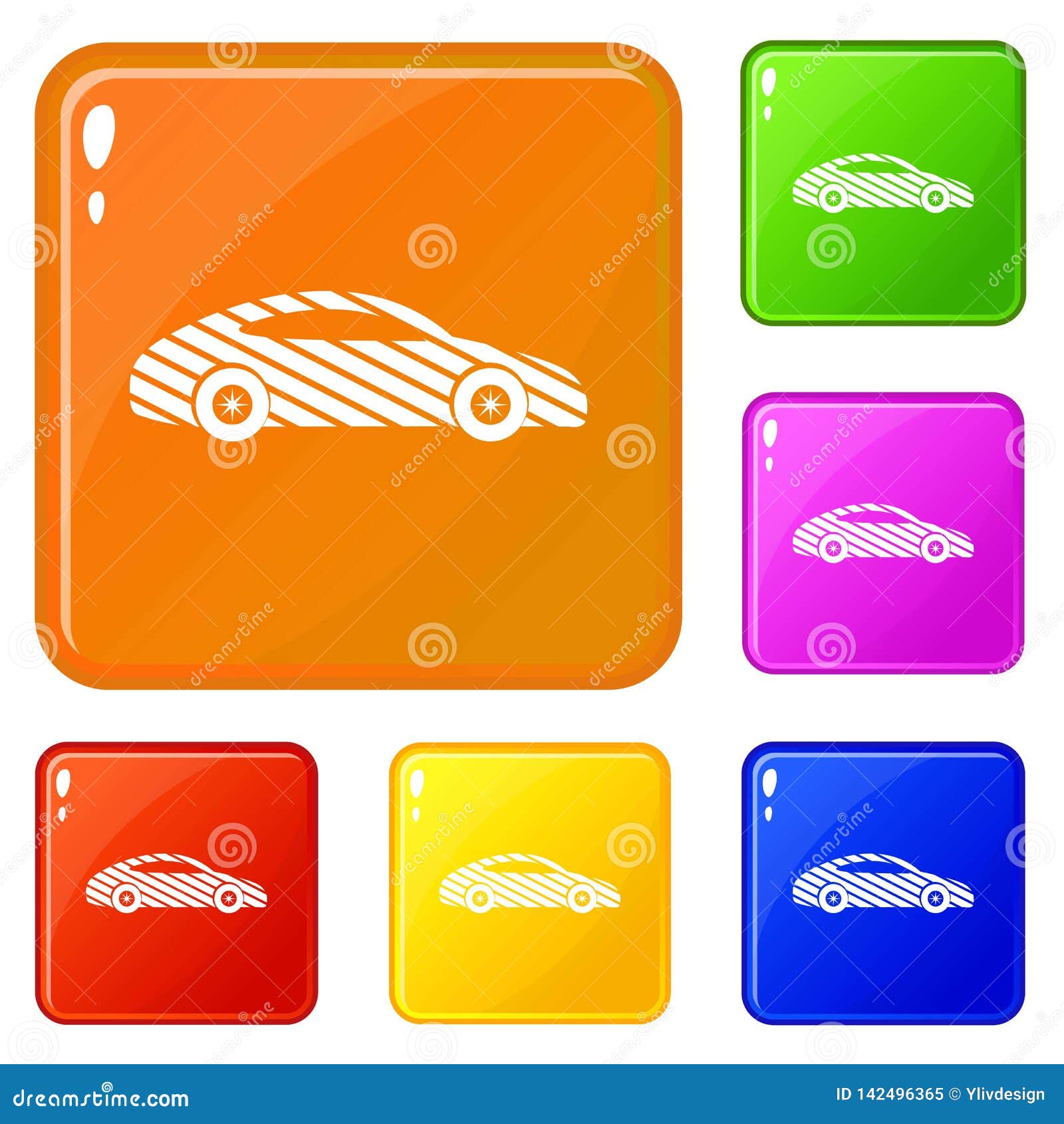 Car icons set vector color stock vector. Illustration of mobile - 142496365