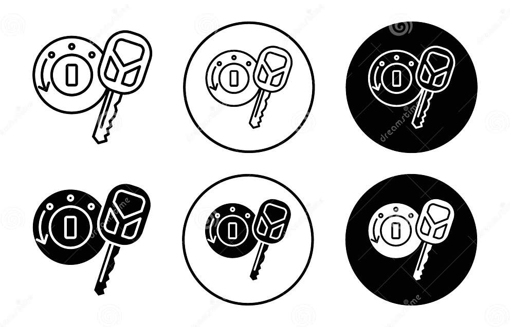 Car ignition icon stock illustration. Illustration of control - 325374041