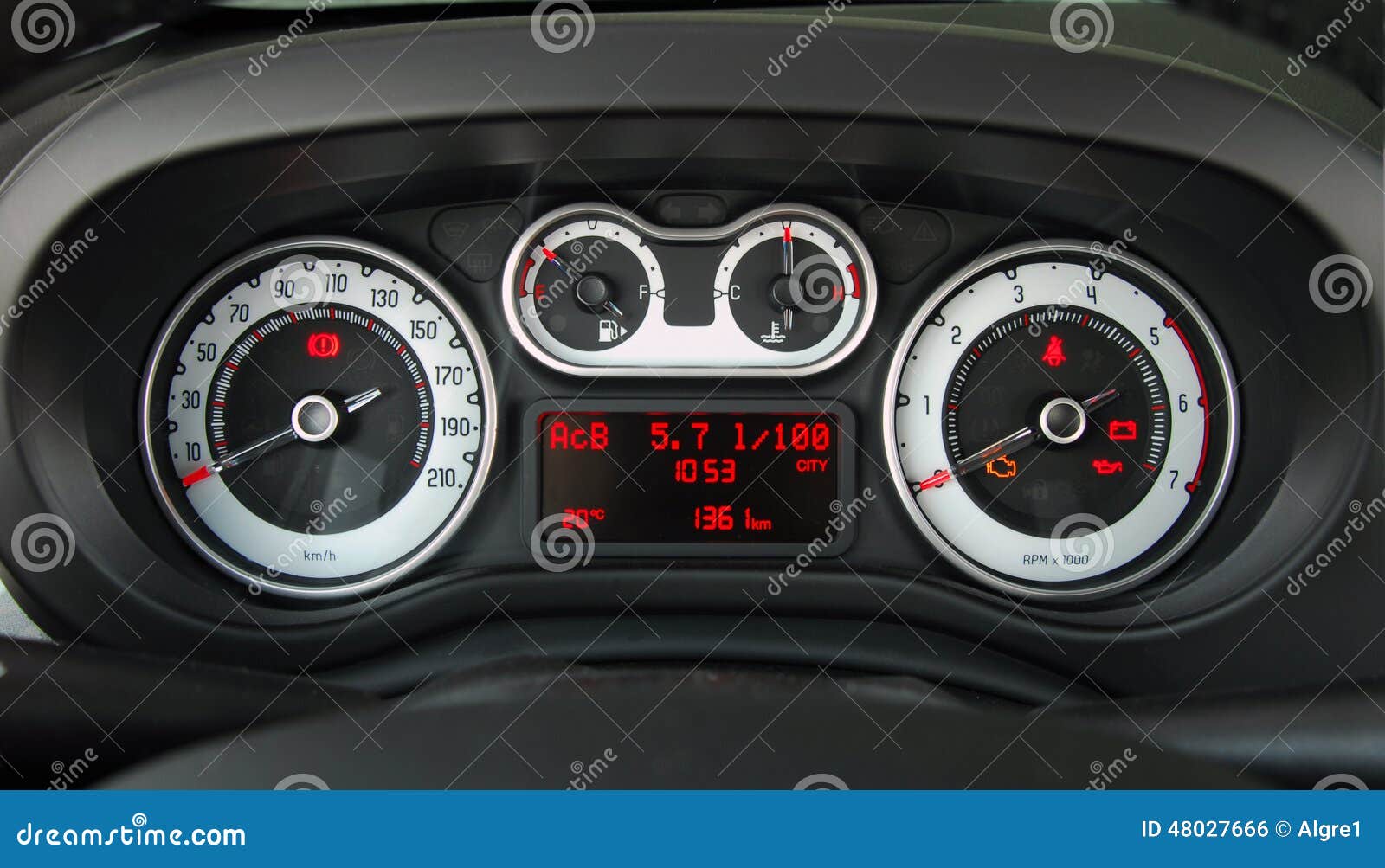 Car illuminated dashboard stock photo. Image of panel - 48027666