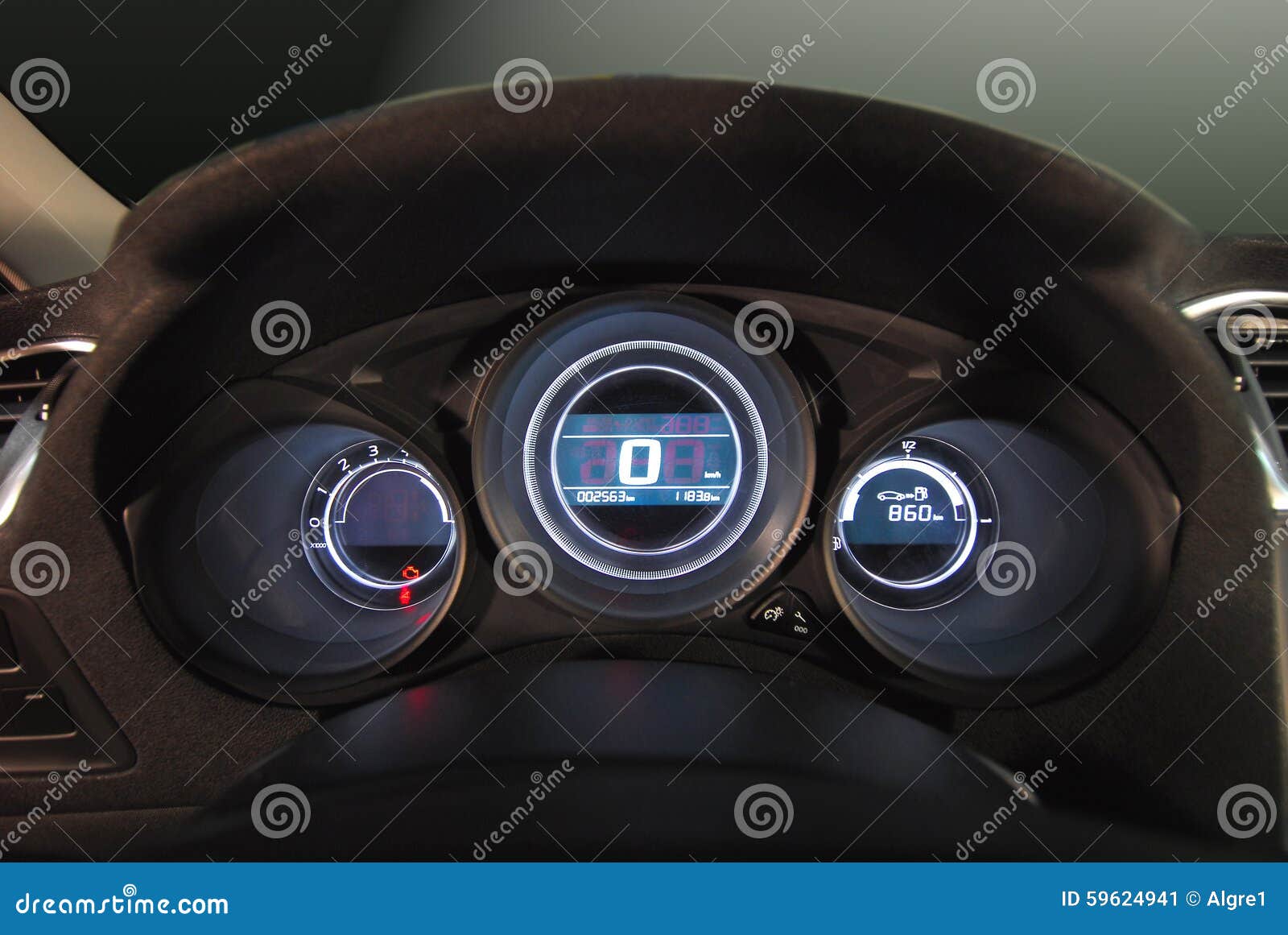 Car illuminated dashboard stock image. Image of gasoline - 59624941