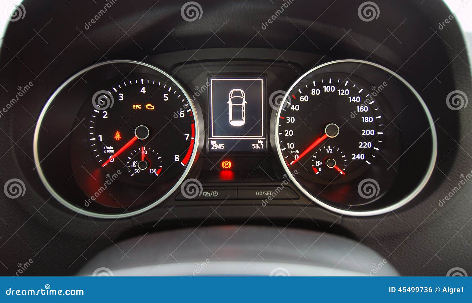 Car illuminated dashboard stock photo. Image of auto - 45499736