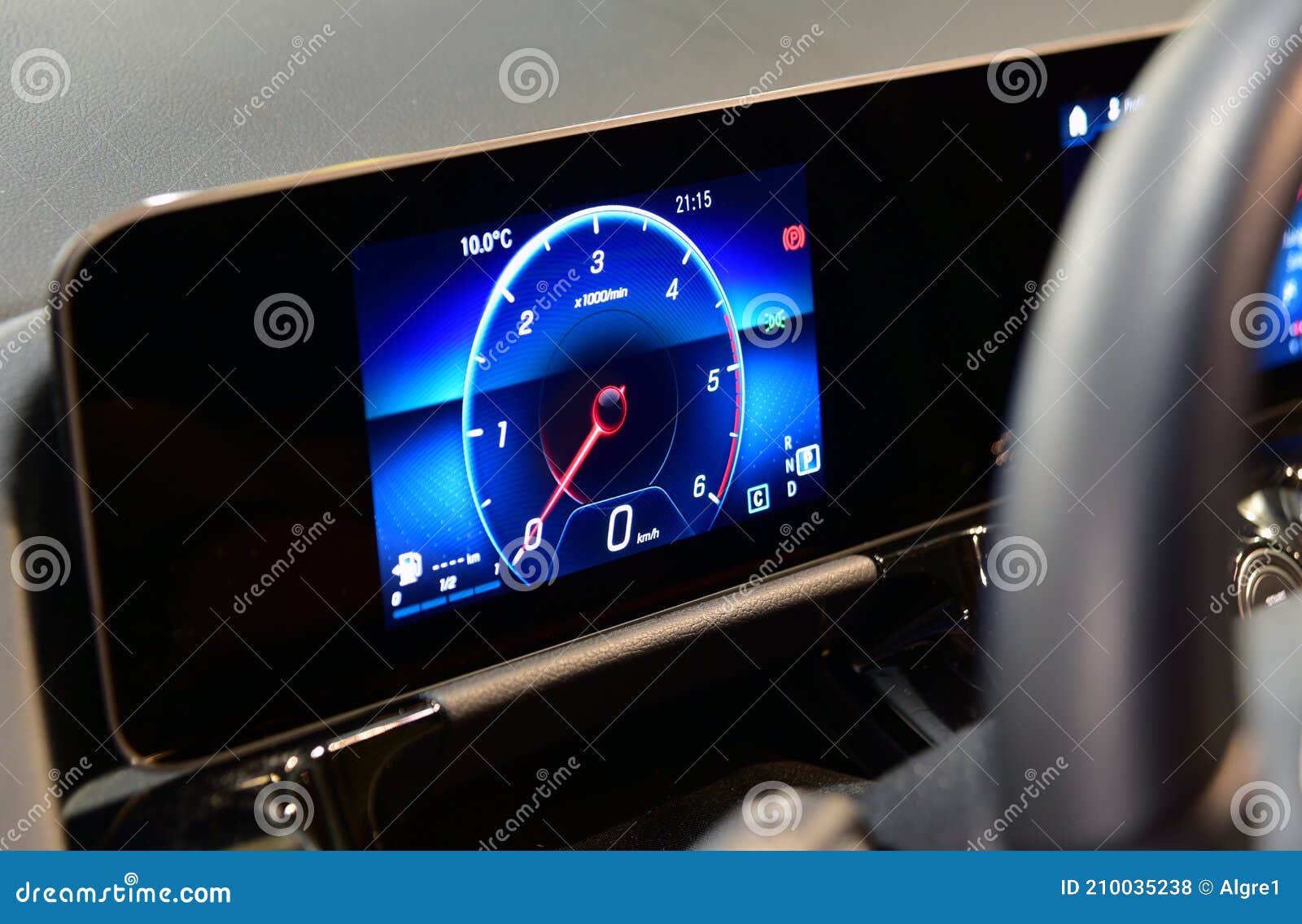 Digital Instrument Panel in a Modern Car Stock Photo - Image of display ...