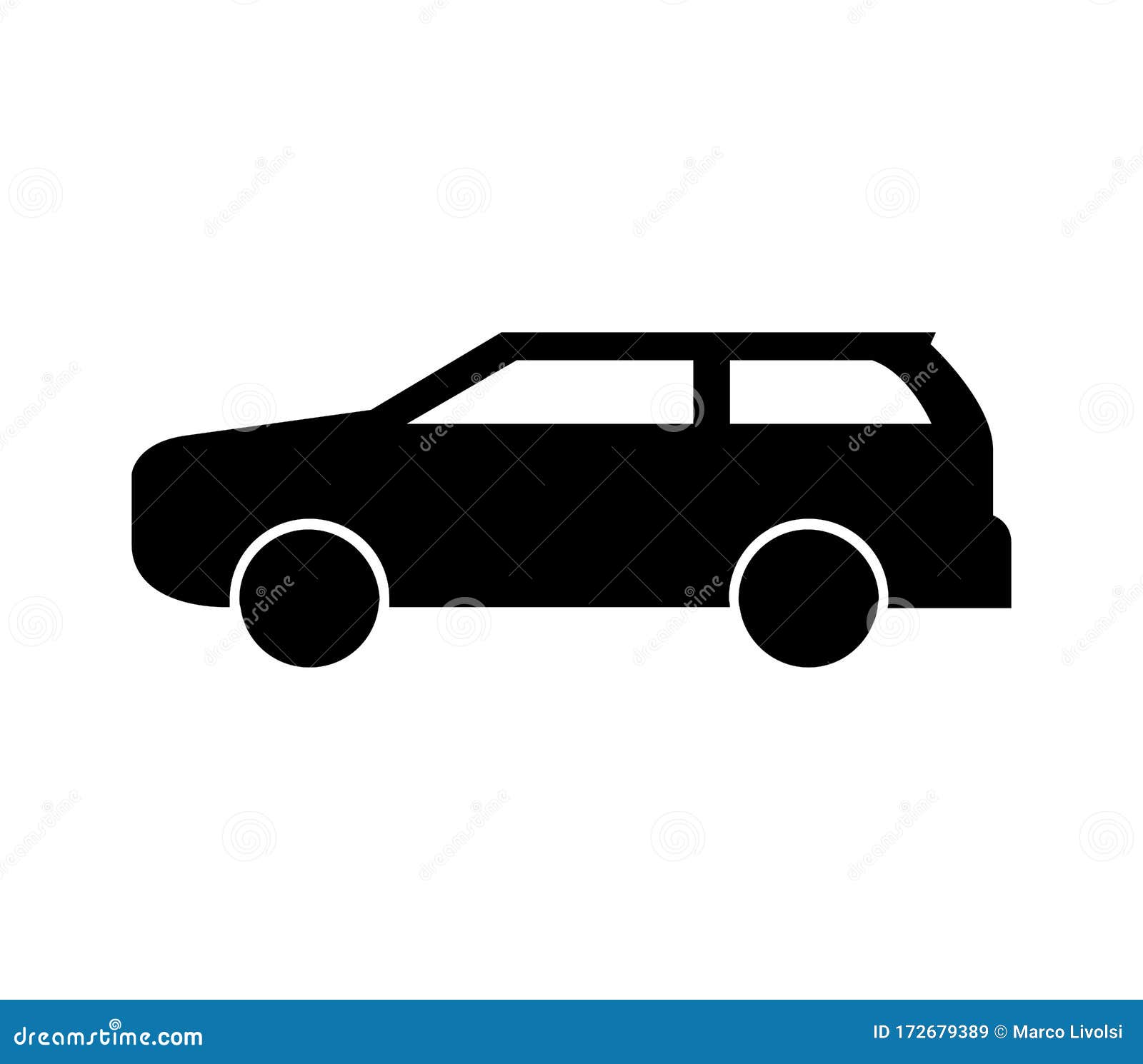 Car Illustrated in Vector on White Background Stock Illustration ...