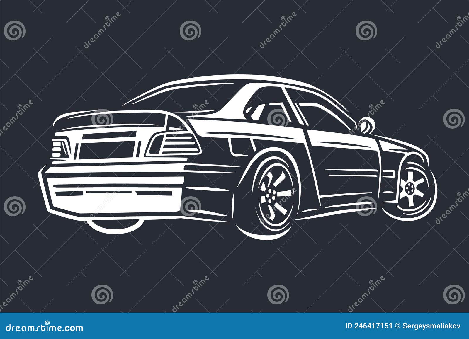 Car Illustrator. Street Racing Stock Vector - Illustration of logotype ...