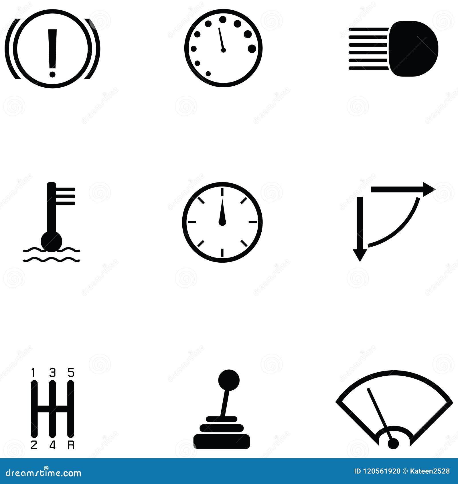 Car indicator icon set stock vector. Illustration of transport - 120561920