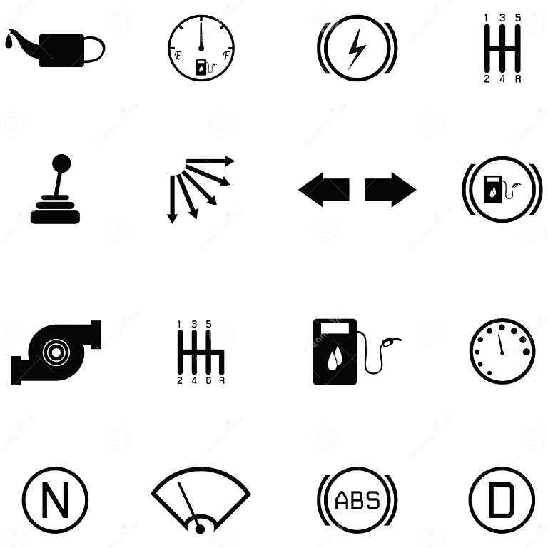 Car indicator icon set stock vector. Illustration of button - 120562003