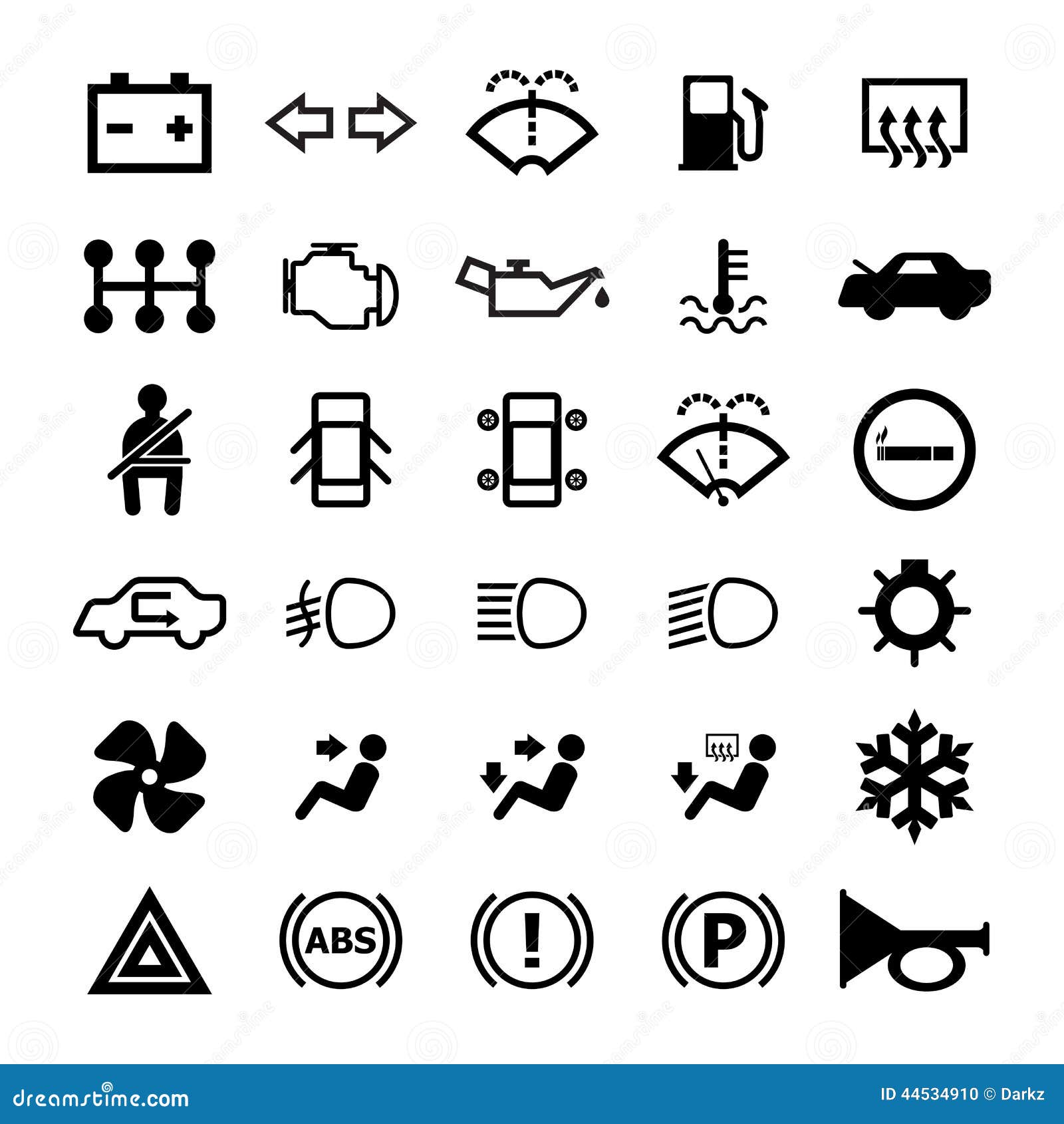 Car Indicator Icon stock illustration. Illustration of signal - 44534910