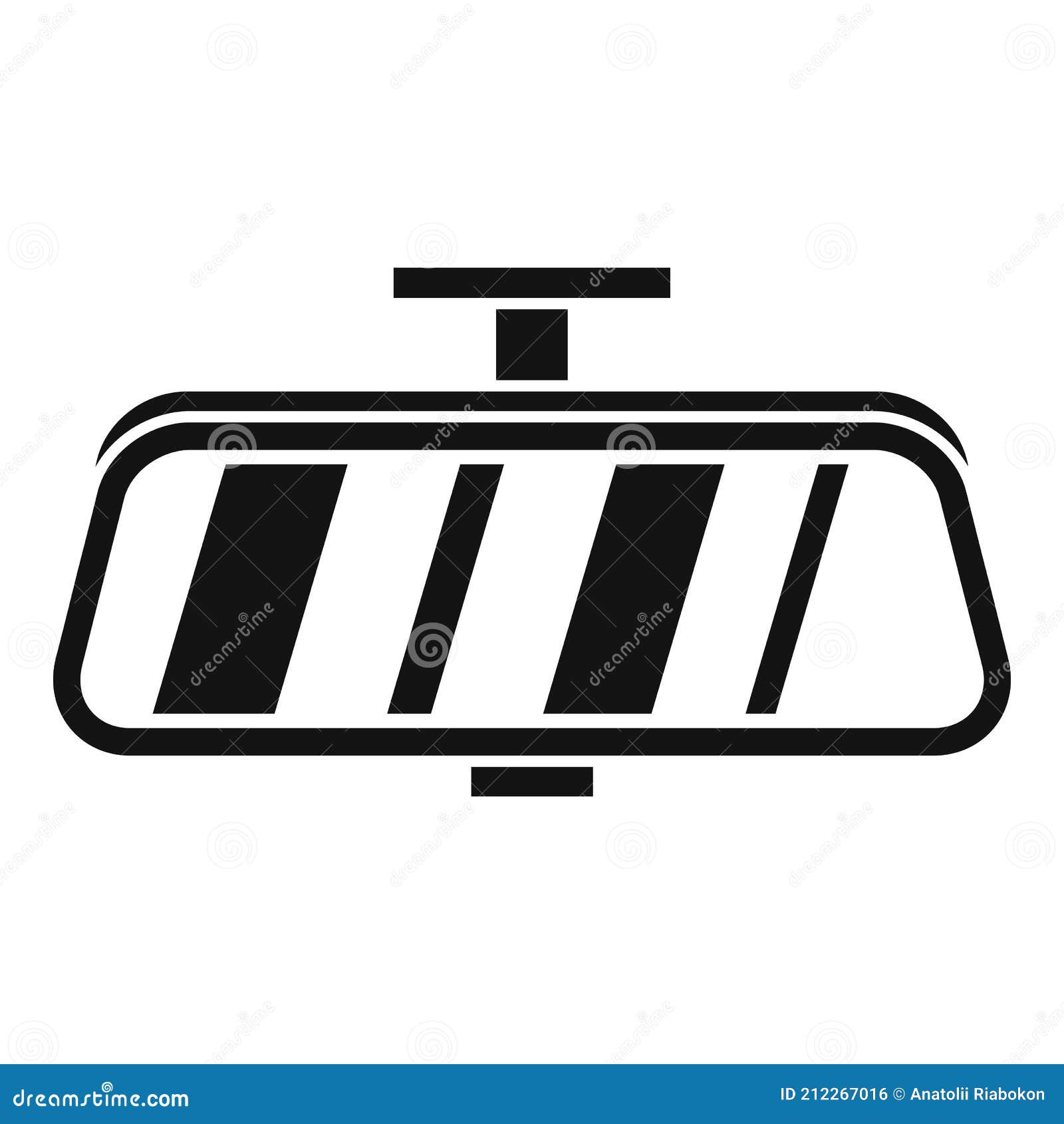 Car Indoor Mirror Icon, Simple Style Stock Vector - Illustration of ...