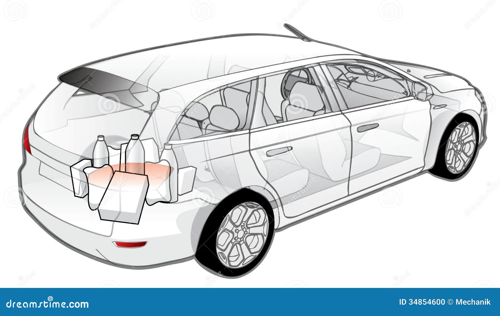 Car Infographics Cutaway Vector Illustration | CartoonDealer.com #34854600