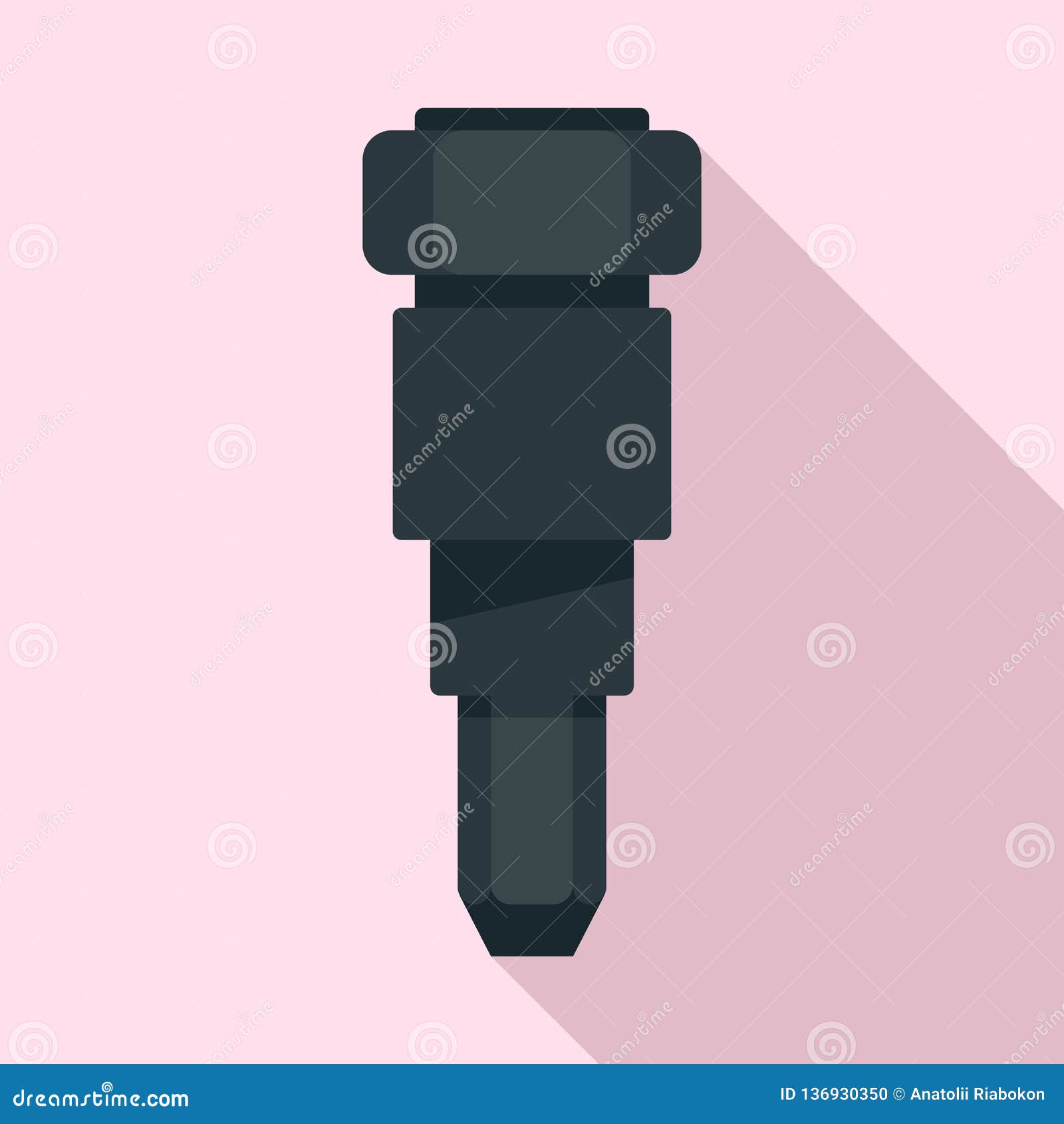 Car Injector Icon, Flat Style Stock Vector - Illustration of injection ...