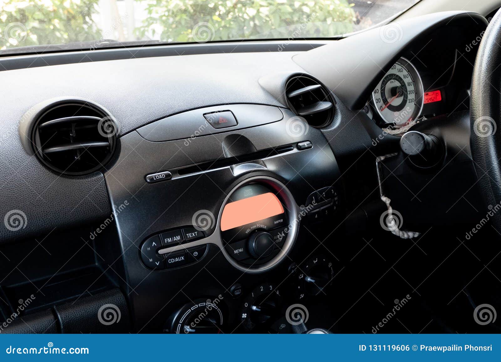 Car Inside Driver Place with Dashboard Control. Stock Photo - Image of ...