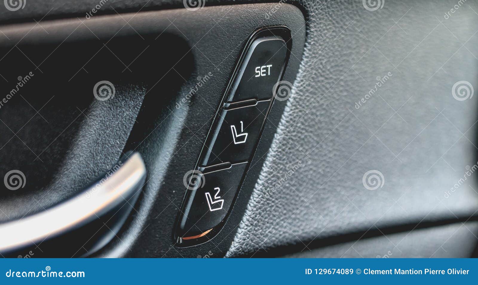Memory Recall Button Position Chairs in a Car Stock Image - Image of ...