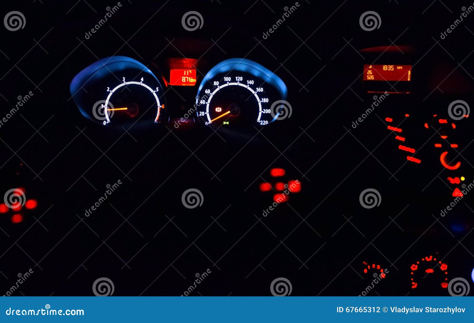 Car instrument panel stock photo. Image of panel, automobile - 67665312