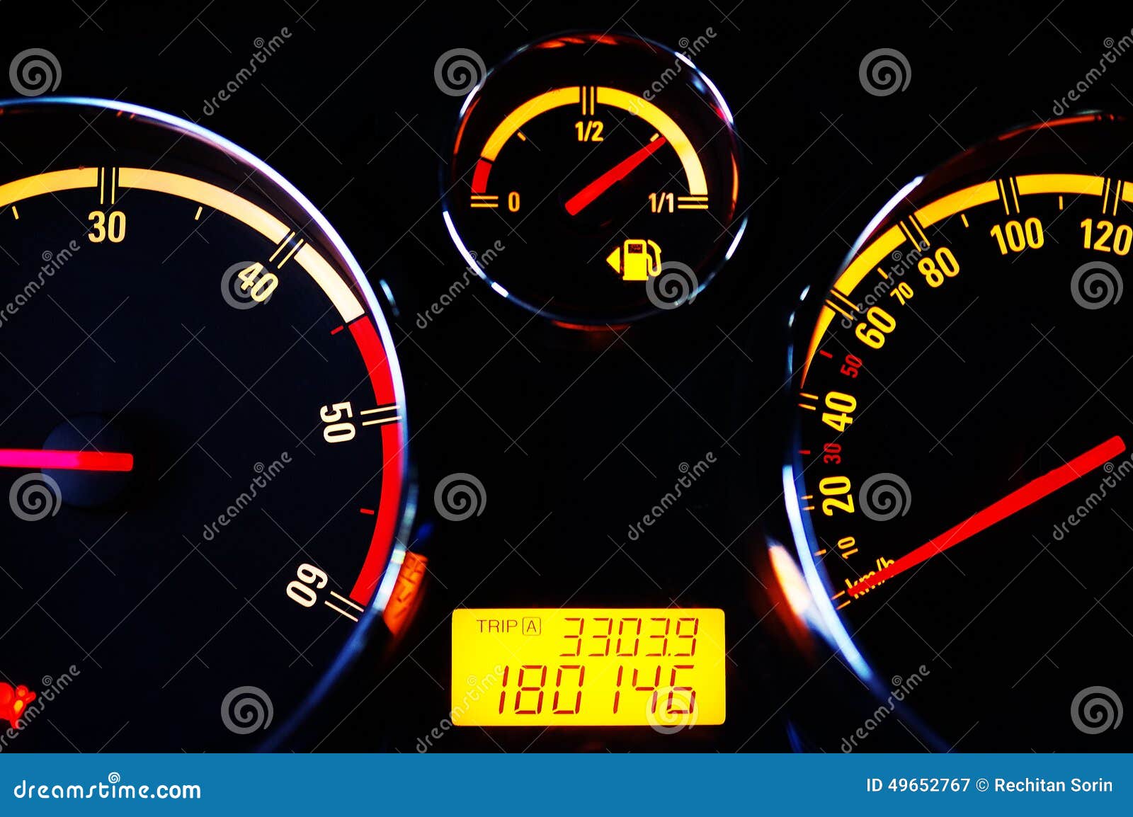 Car instrument panel stock image. Image of sign, race - 49652767