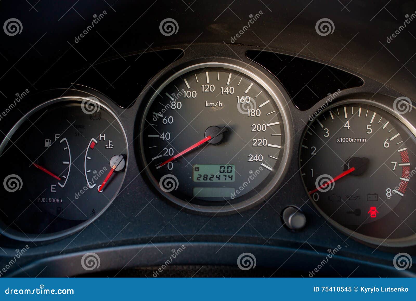 Car instrumental panel stock image. Image of automobile - 75410545
